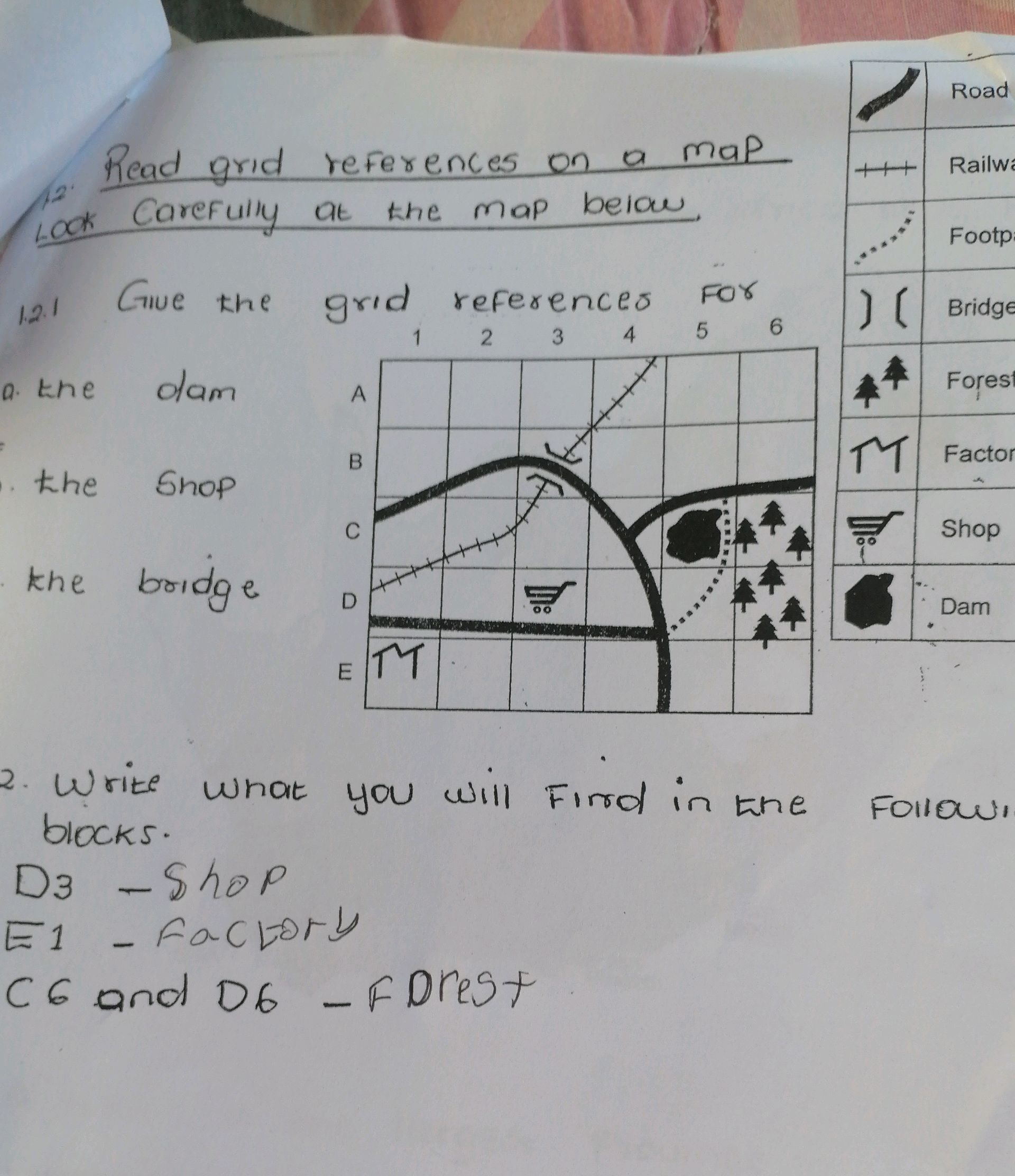 12. Read grid references on a map LOOK | StudyX