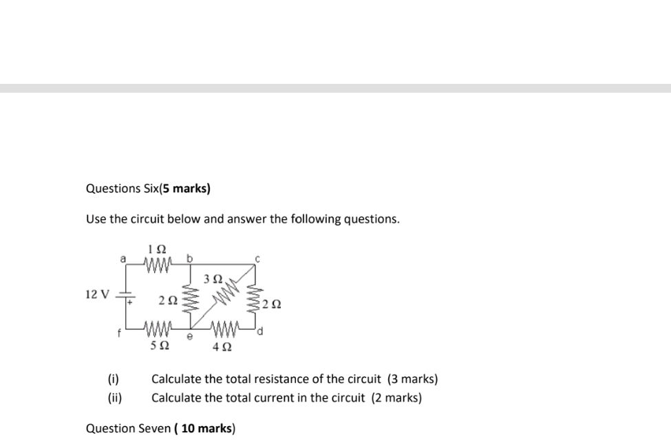 Use the circuit below and answer the | StudyX