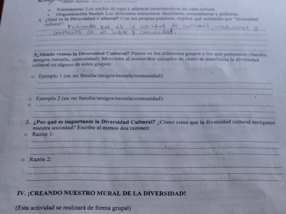 4. ¿Qué es la Diversidad Cultural? Con tus | StudyX
