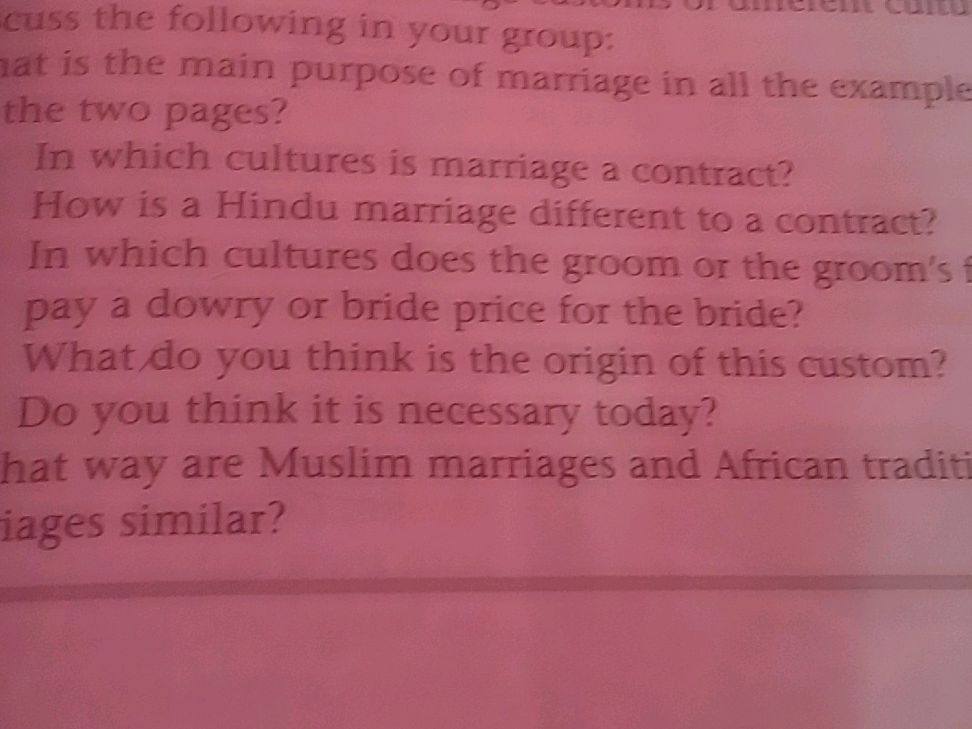 Discuss the following in your group: What | StudyX