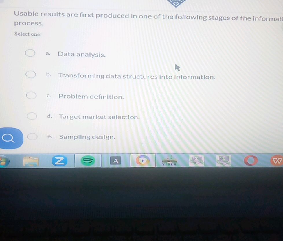 Usable results are first produced in one of | StudyX