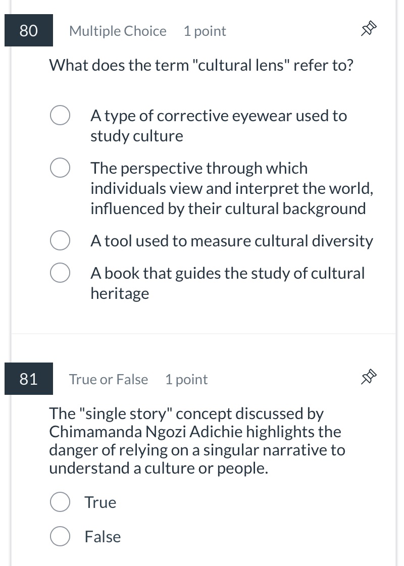 80 Multiple Choice 1 point What does the | StudyX