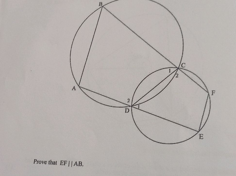 Prove EF is parallel to AB Geometry Problem | StudyX