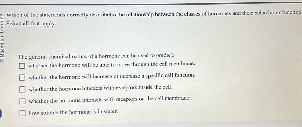 Which of the statements correctly | StudyX