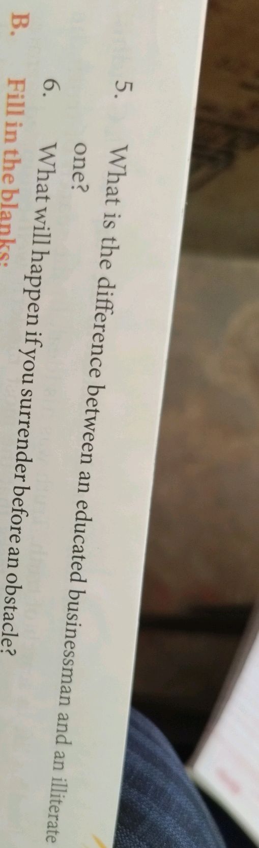 5. What is the difference between an | StudyX