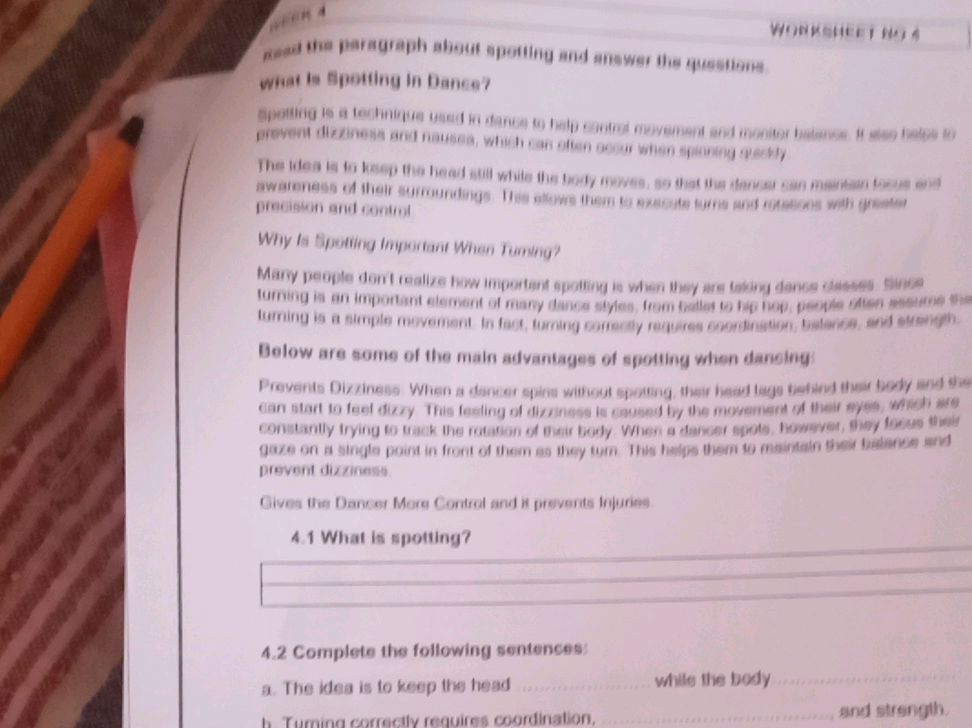 Read the paragraph about spotting and answer | StudyX