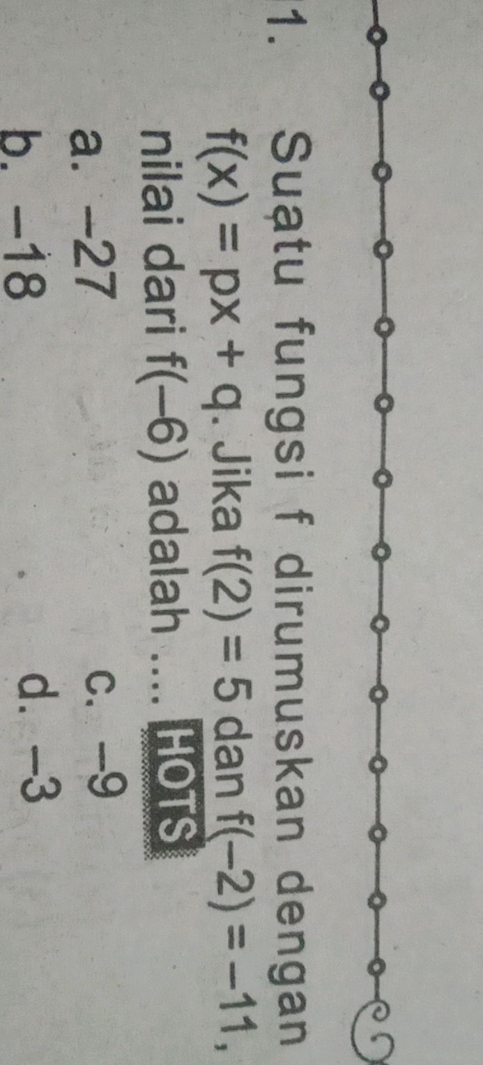1. Suatu fungsi f dirumuskan dengan $f(x) = | StudyX