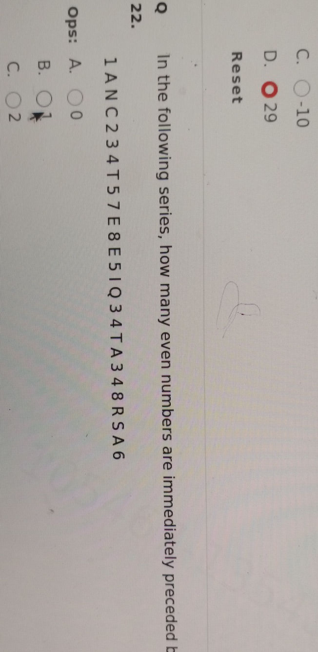 22. In the following series, how many even | StudyX