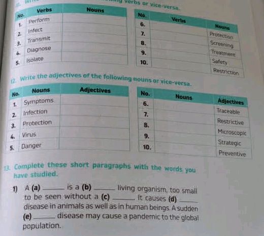 Write the verbs or vice-versa. | No. | | StudyX