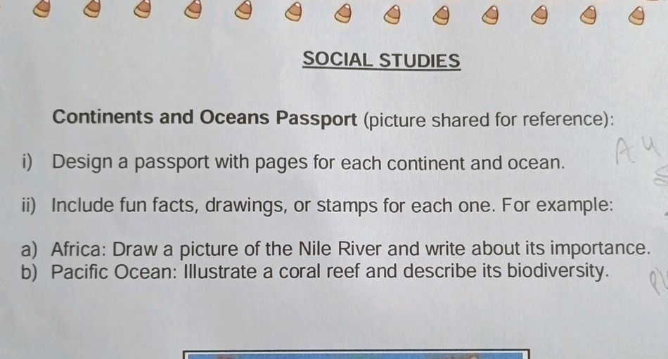 i) Design a passport with pages for each | StudyX