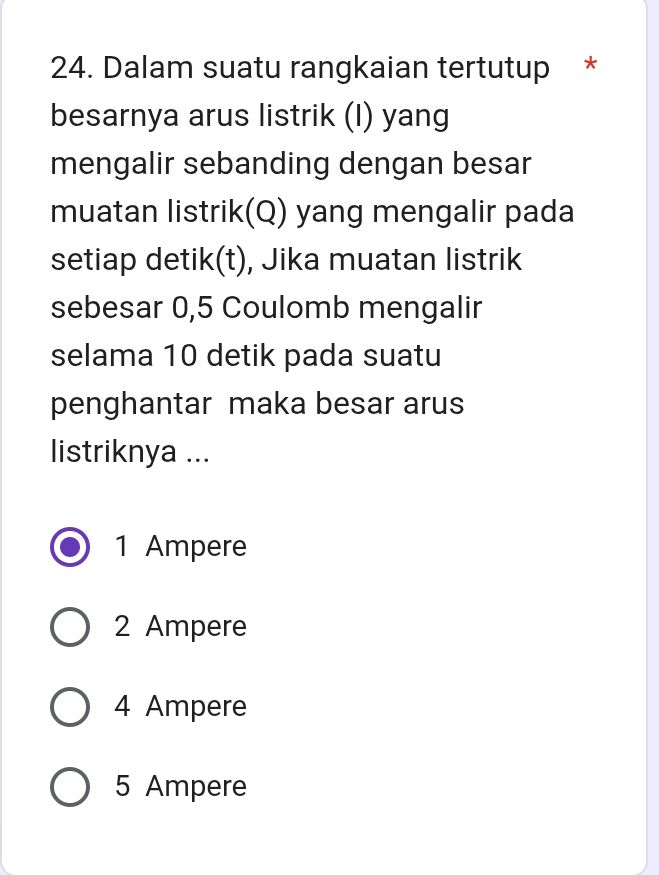 24. Dalam suatu rangkaian tertutup besarnya | StudyX