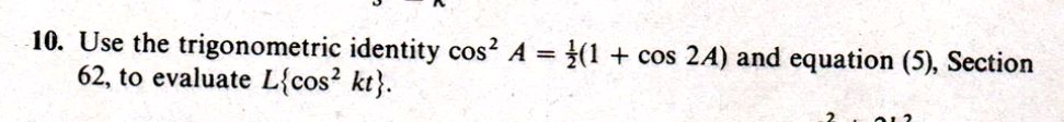 Use the trigonometric identity $ ^2 A = | StudyX