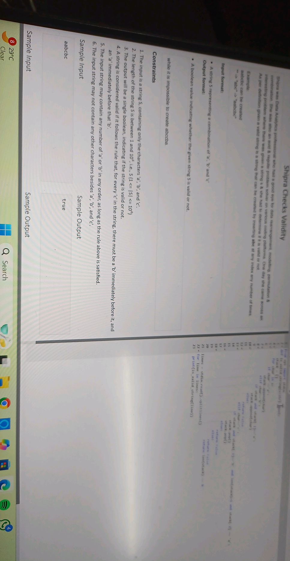 Shipra Checks Validity Shipra was Data | StudyX