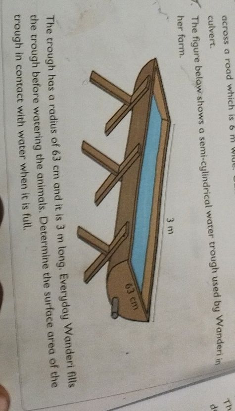 The figure below shows a semi-cylindrical | StudyX
