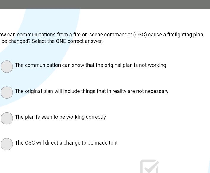 How can communications from a fire on-scene | StudyX