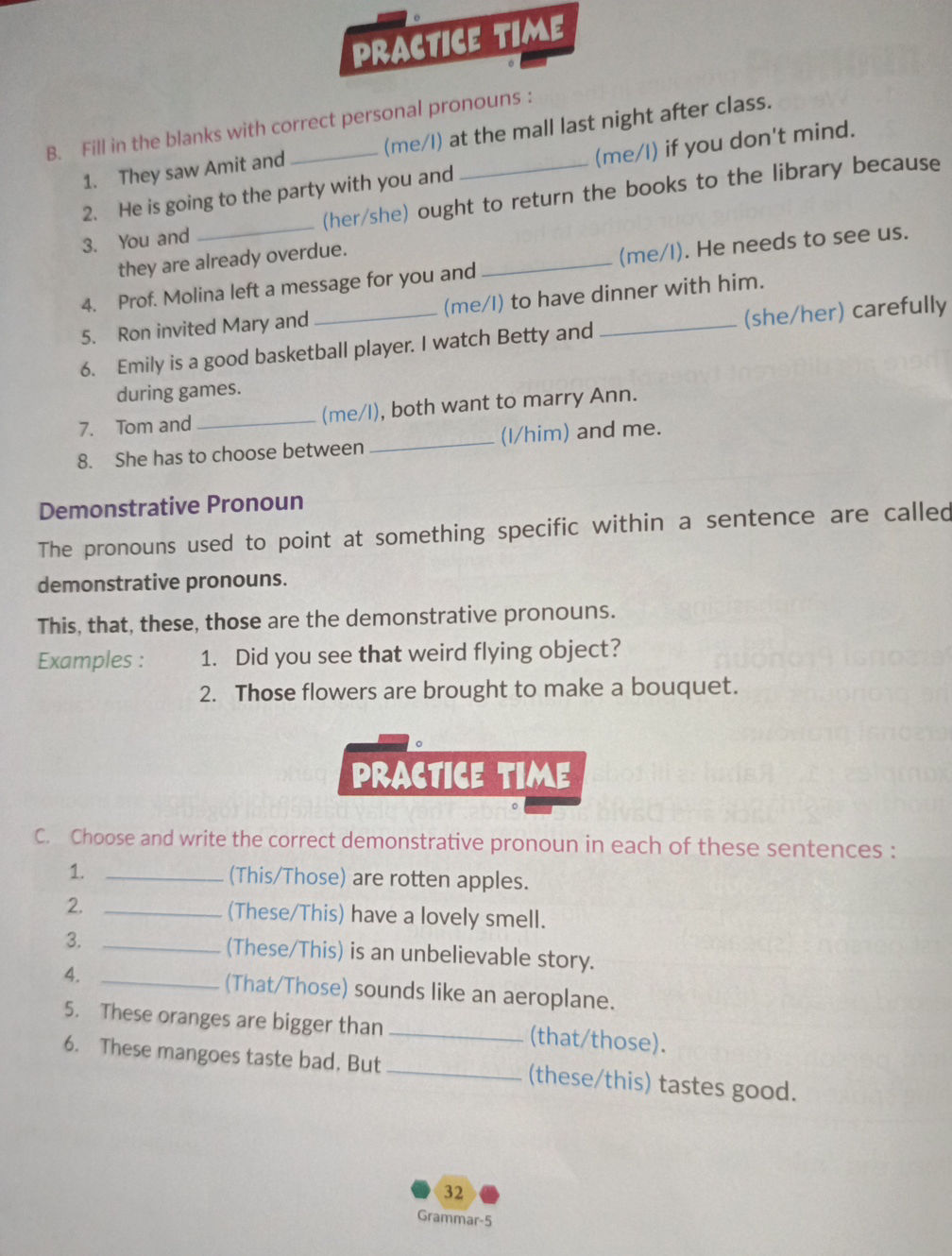 B. Fill in the blanks with correct personal | StudyX