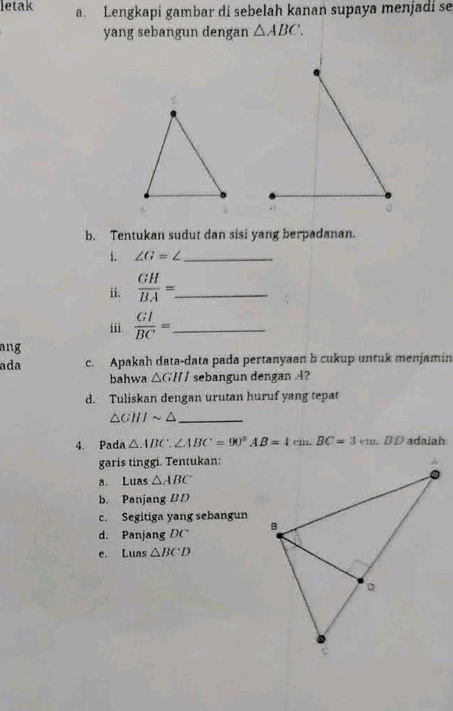 a. Lengkapi gambar di sebelah kanan supaya | StudyX