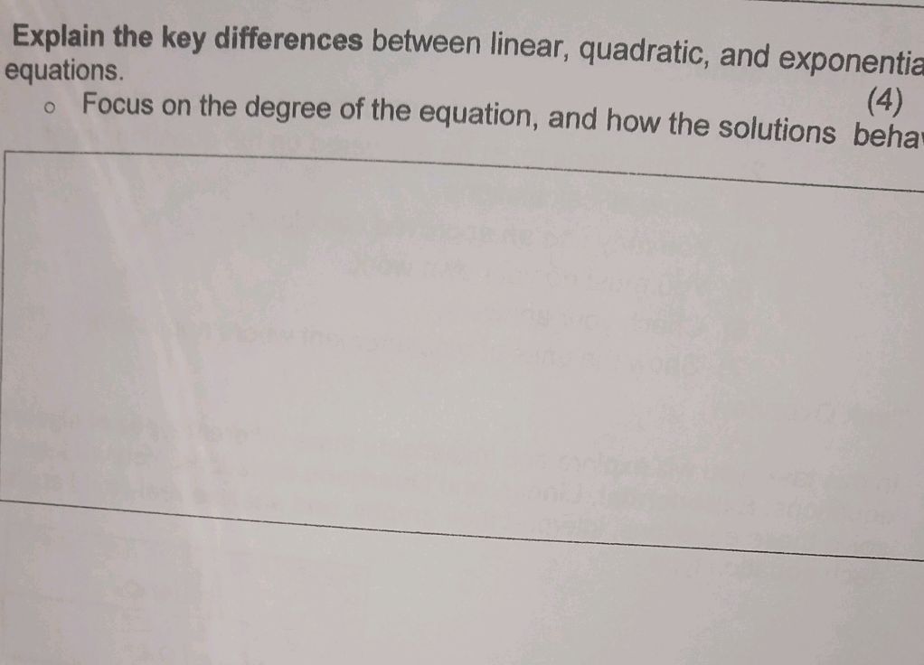 Explain the key differences between linear, | StudyX