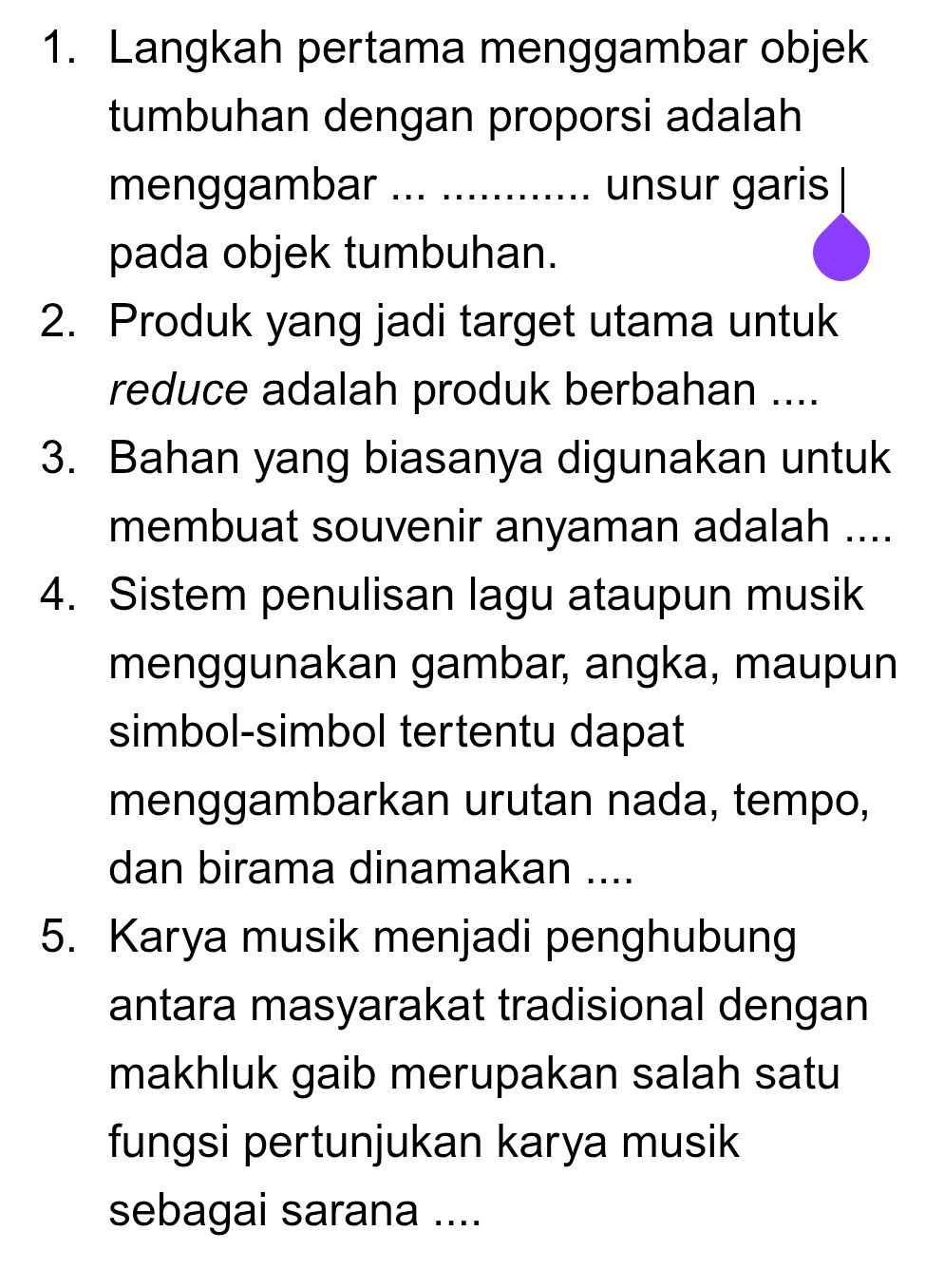 1. Langkah pertama menggambar objek tumbuhan | StudyX