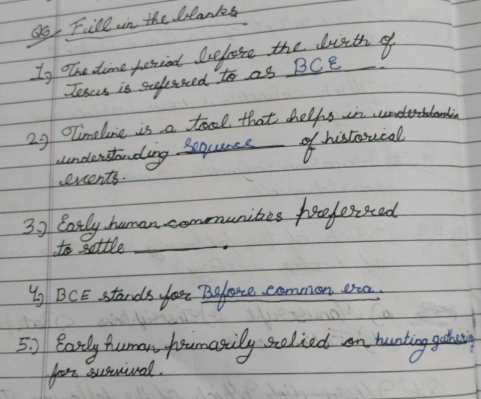 Q6 Fill in the blanks 1) The time period | StudyX