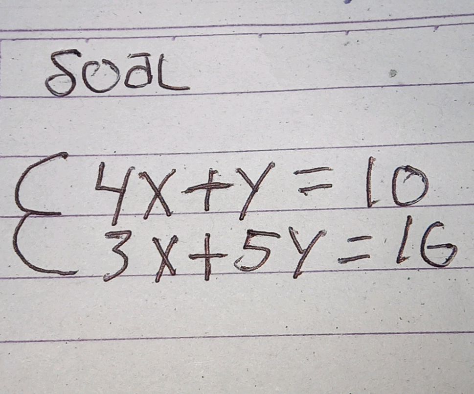 Solving System of Equations: 4x + y = 10 and | StudyX