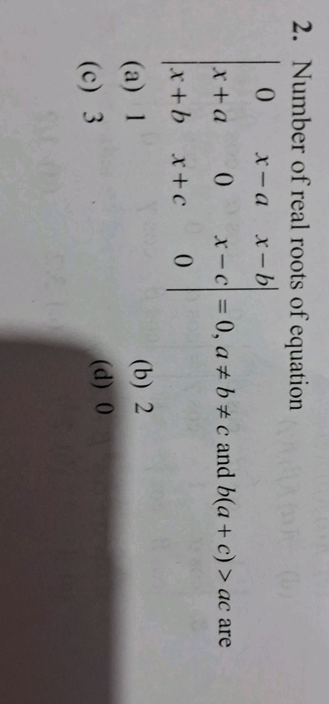 2. Number of real roots of equation $ x+a | StudyX