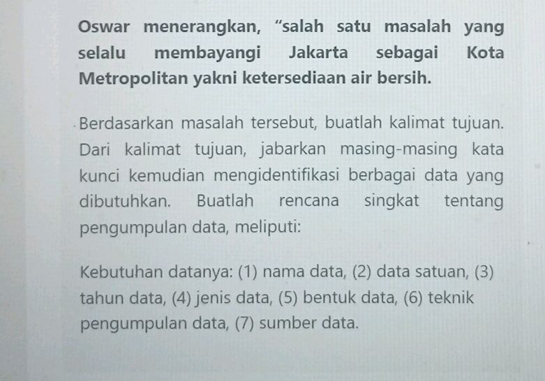 Oswar menerangkan, "salah satu masalah yang | StudyX