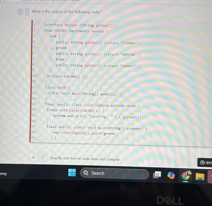 What is the output of the following code? | StudyX