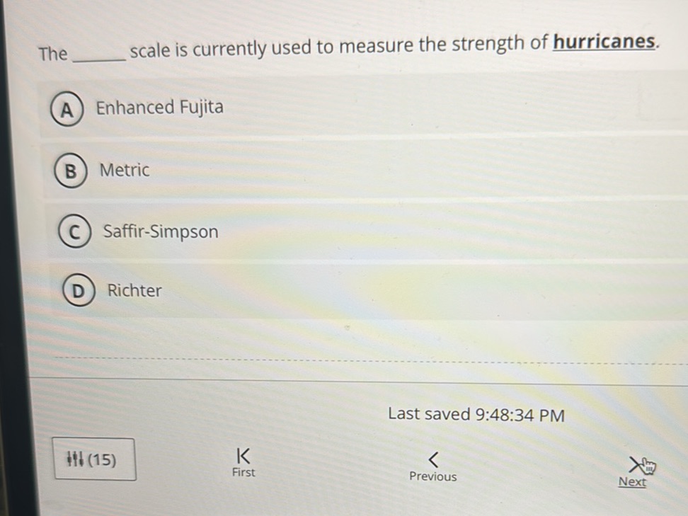 The ______ scale is currently used to | StudyX