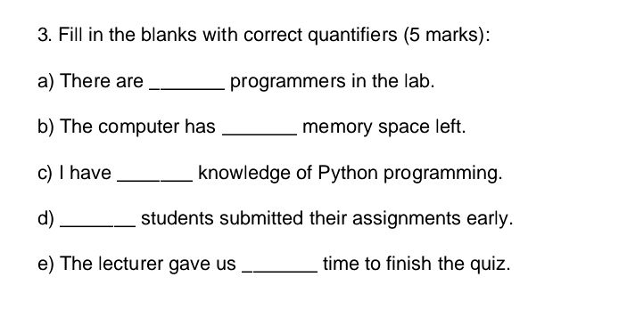 3. Fill in the blanks with correct | StudyX