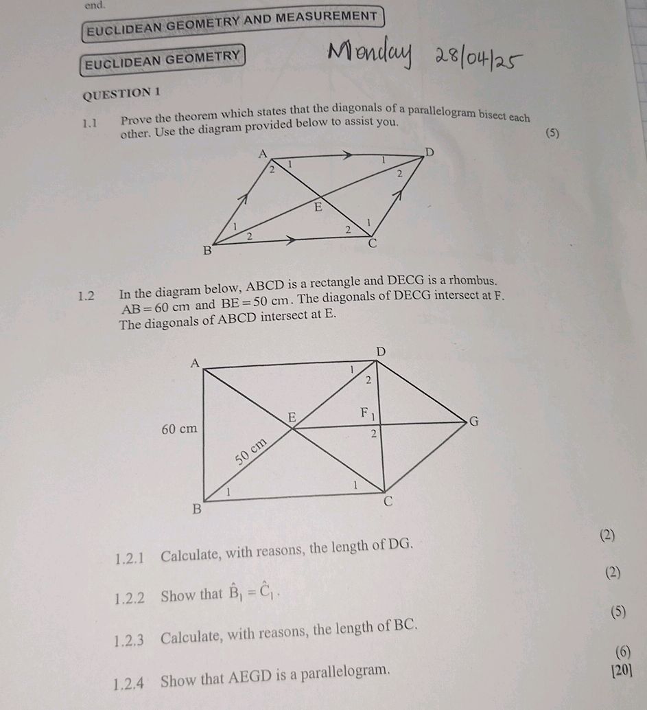 1.1 Prove the theorem which states that the | StudyX