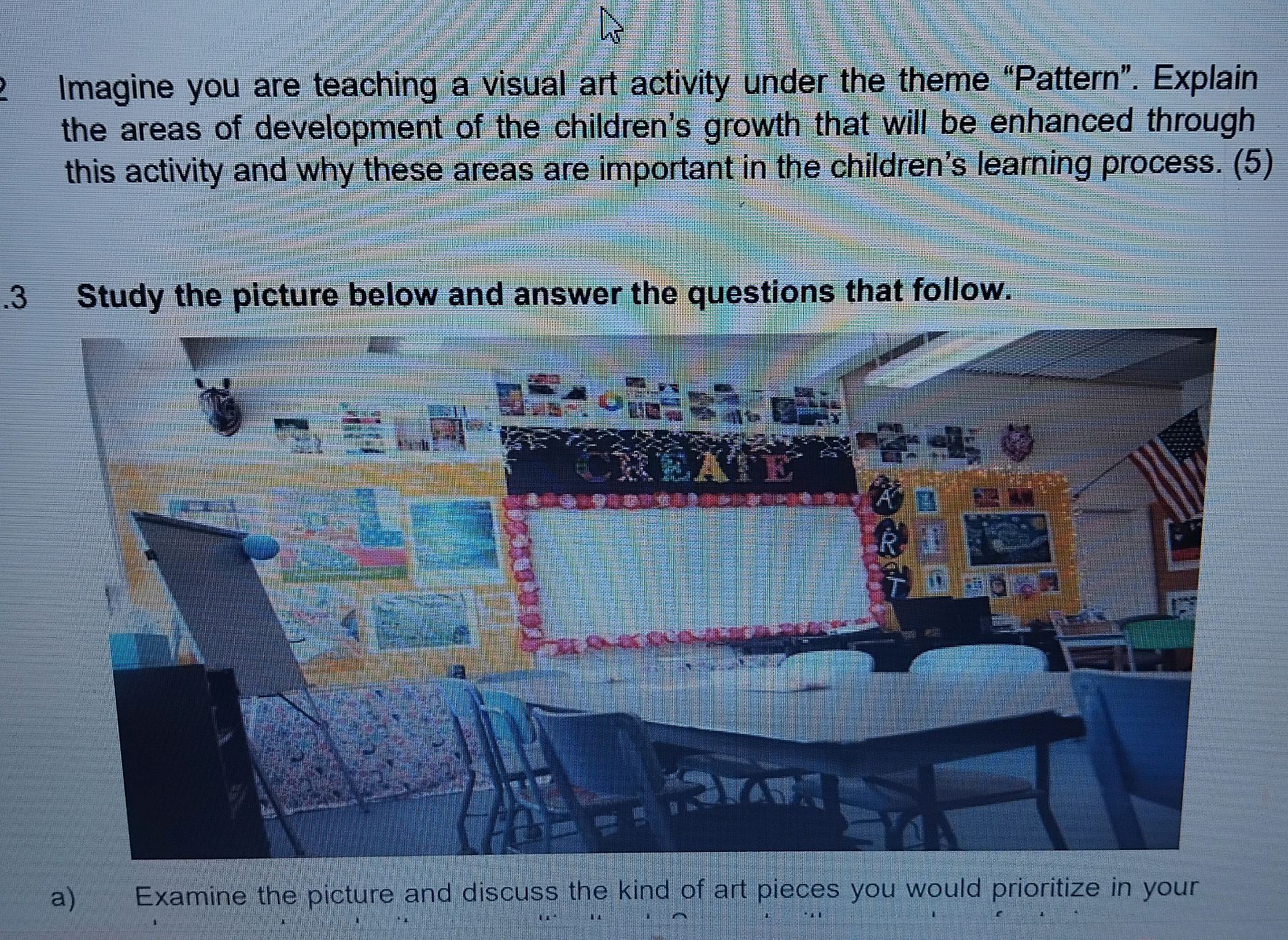 2 Imagine you are teaching a visual art | StudyX