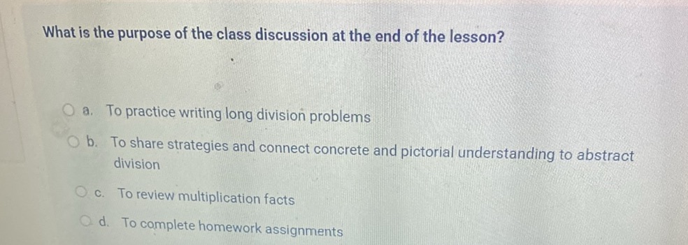 What is the purpose of the class discussion