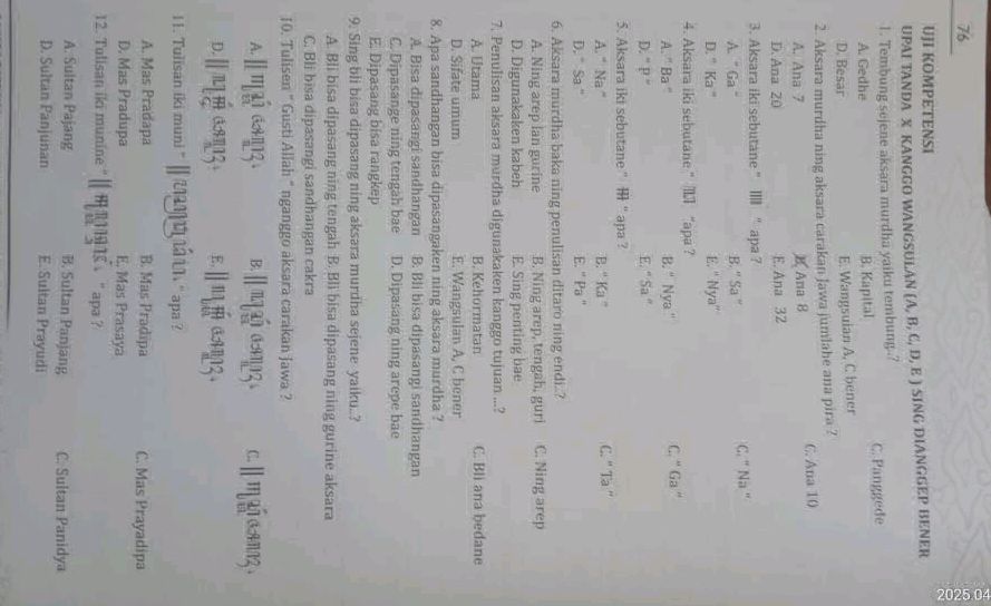 1. Tembung sejene aksara murdha yaiku | StudyX