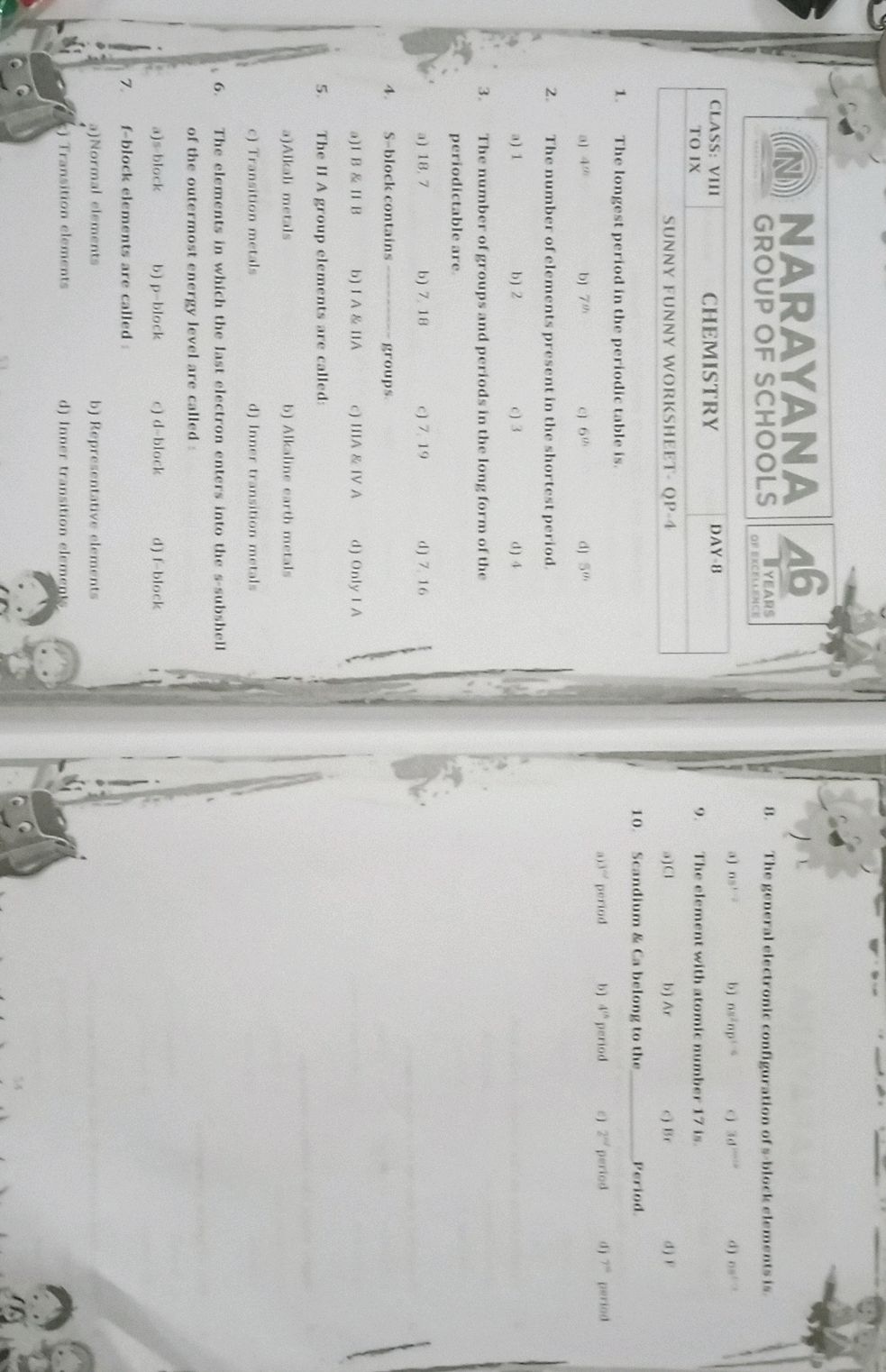 1. The longest period in the periodic table | StudyX