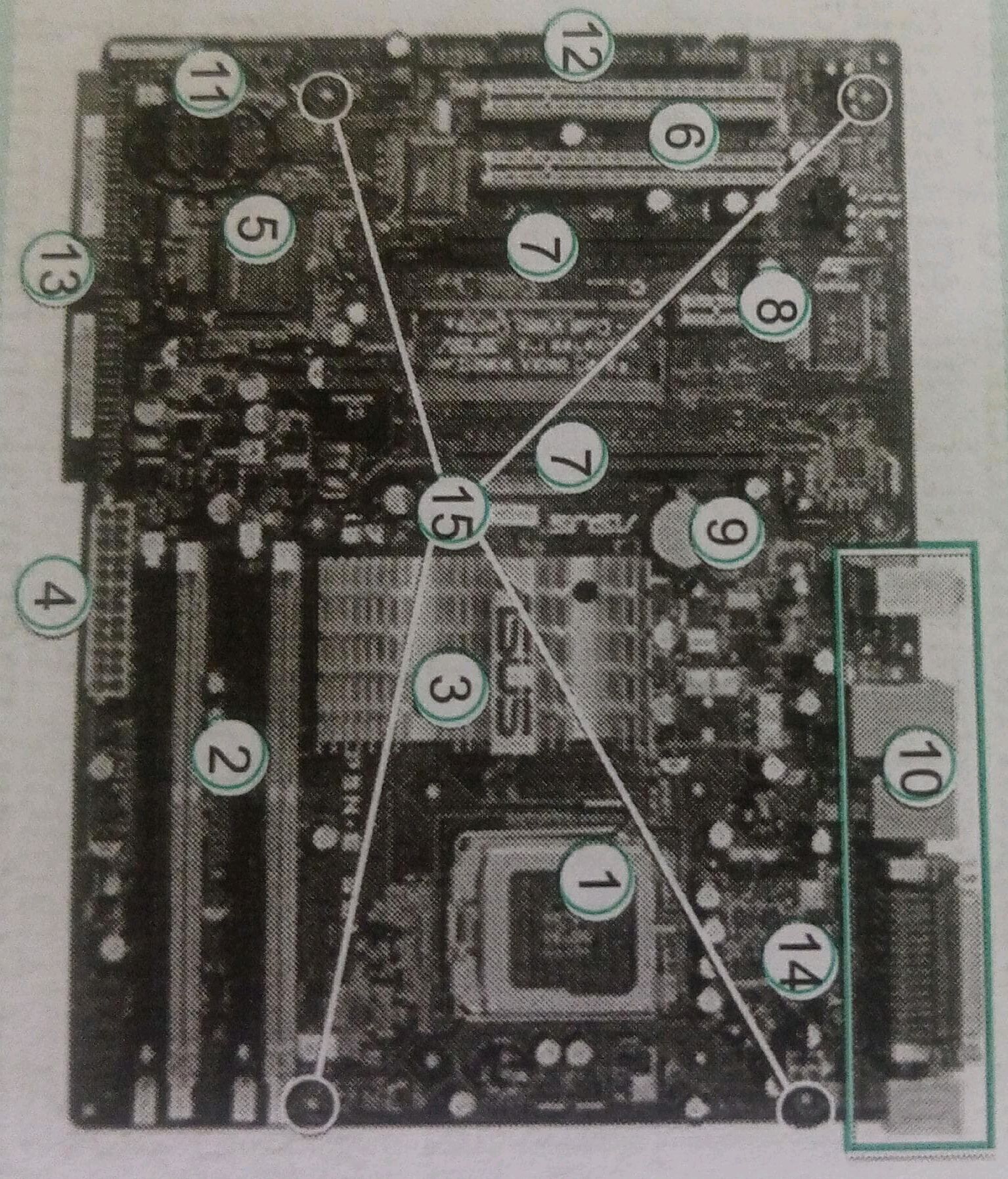 The image shows a diagram of a computer | StudyX