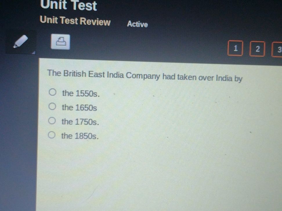 The British East India Company had taken | StudyX