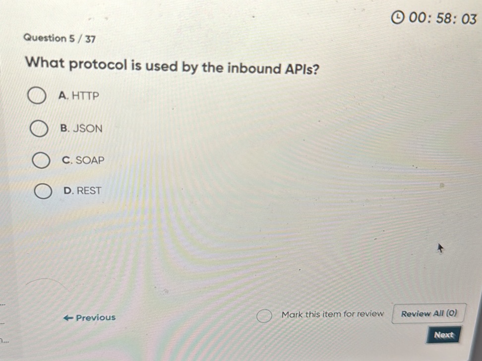 What protocol is used by the inbound APIs? | StudyX