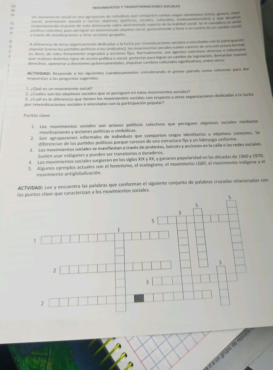 ACTIVIDAD: Lee y encuentra las palabras que | StudyX