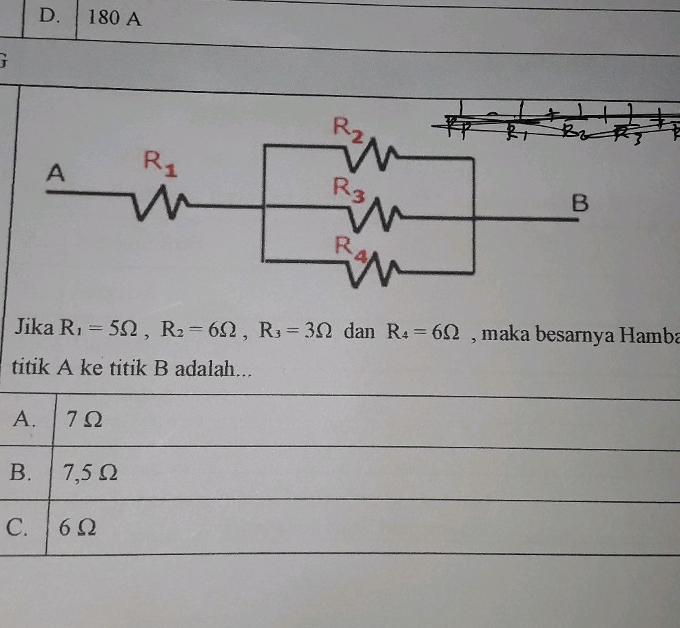 A circuit diagram is shown with resistors | StudyX