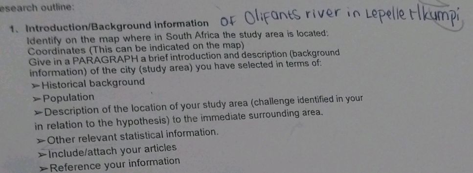 1. Introduction/Background information of | StudyX