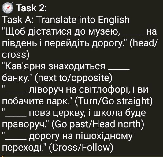 Task 2: Task A: Translate into English "Щоб | StudyX