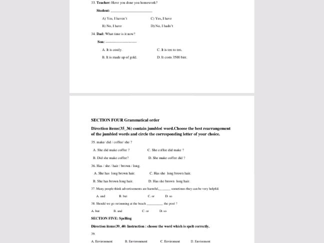 33. Teacher: Have you done you homework? | StudyX
