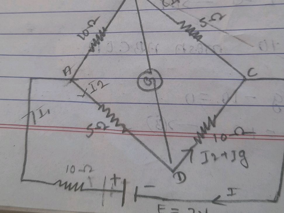 The image shows a Wheatstone bridge circuit | StudyX