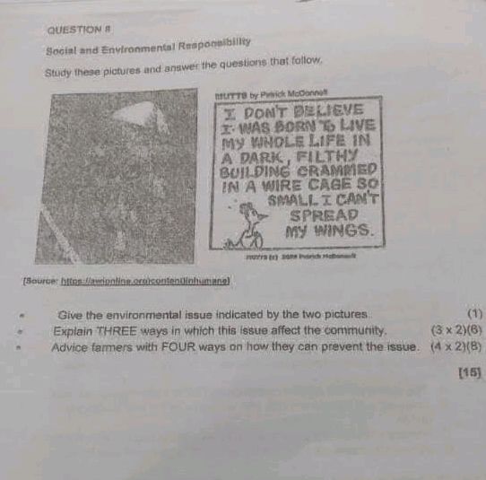 Give the environmental issue indicated by | StudyX