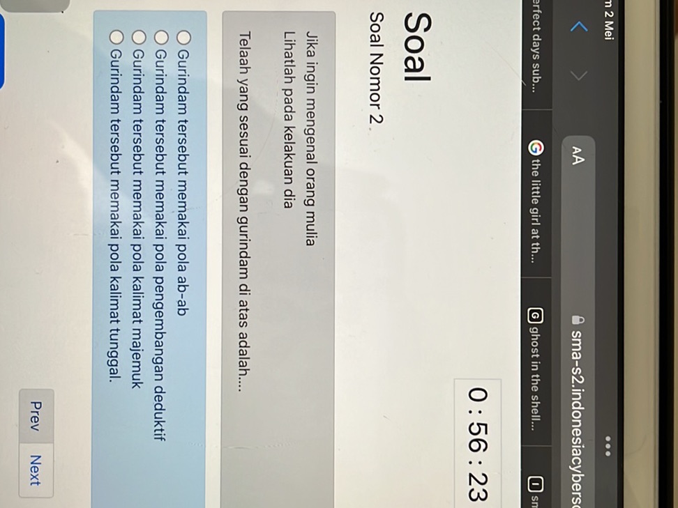 Soal Nomor 2. Jika ingin mengenal orang | StudyX