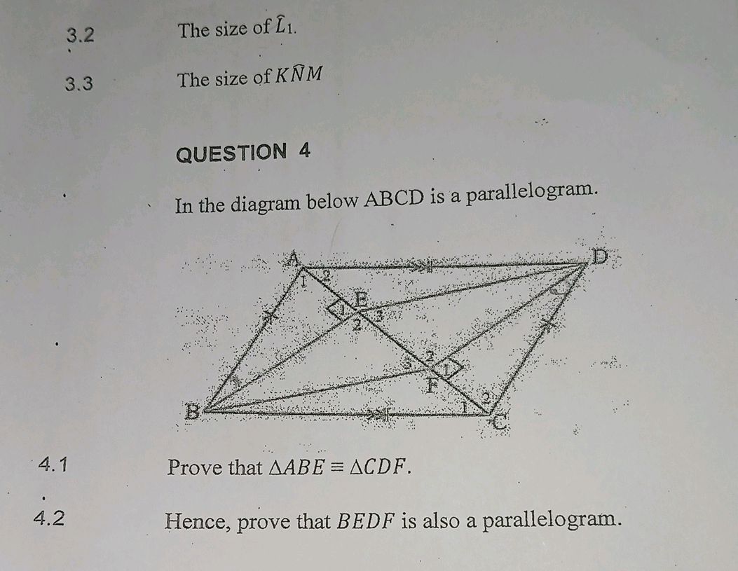 In the diagram below ABCD is a | StudyX