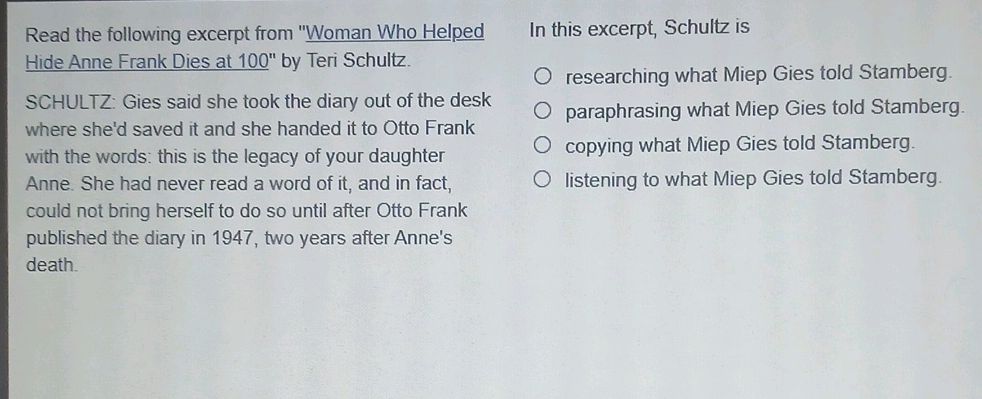 Read the following excerpt from "Woman Who | StudyX