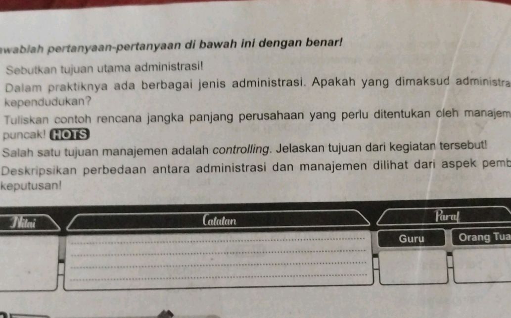 Sebutkan tujuan utama administrasi! Dalam | StudyX
