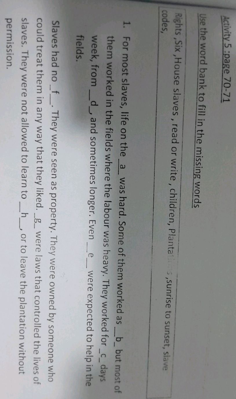 Use the word bank to fill in the missing | StudyX